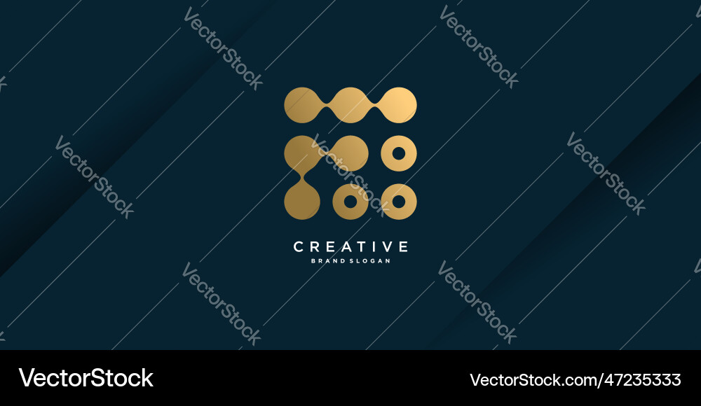 Letter f logo template with unique style premium Vector Image