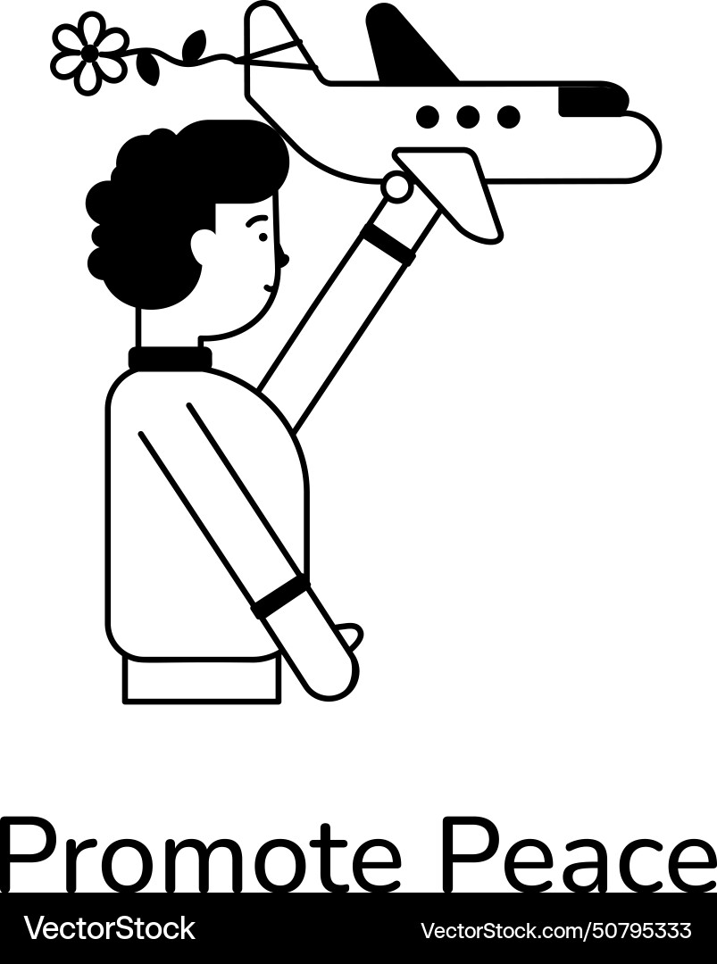 Promote peace Royalty Free Vector Image - VectorStock