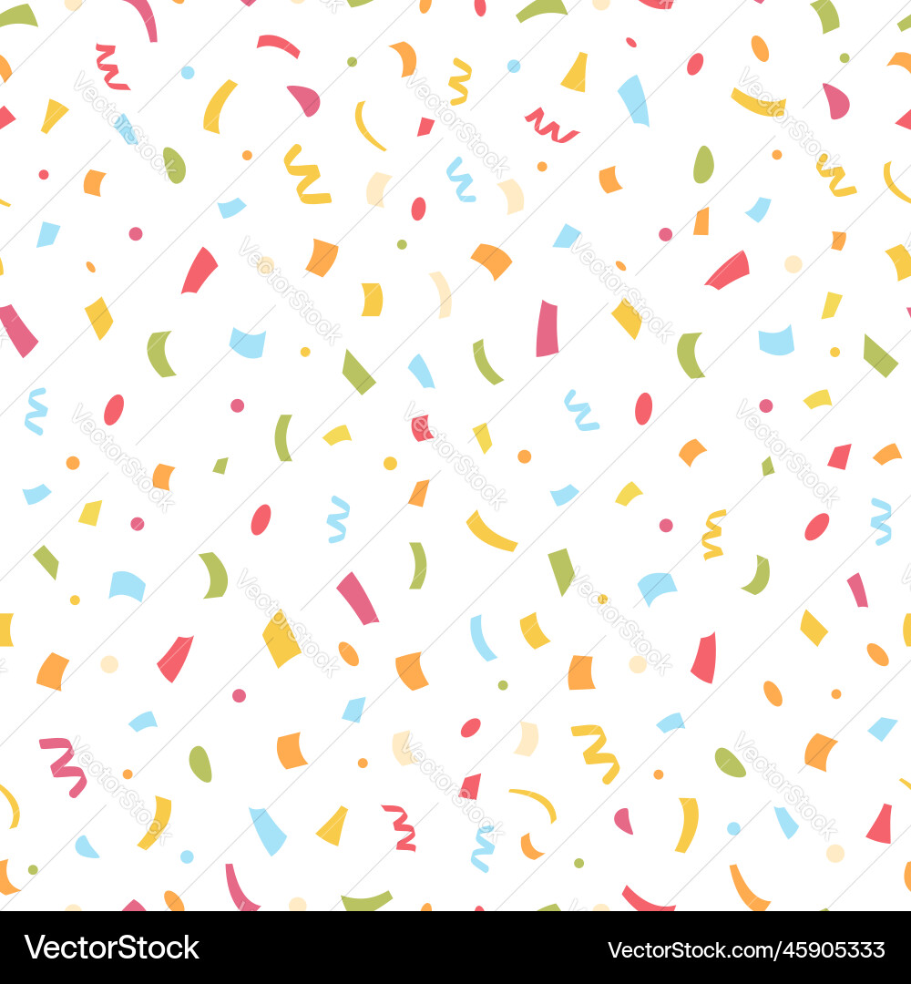 Seamless pattern with confetti Royalty Free Vector Image