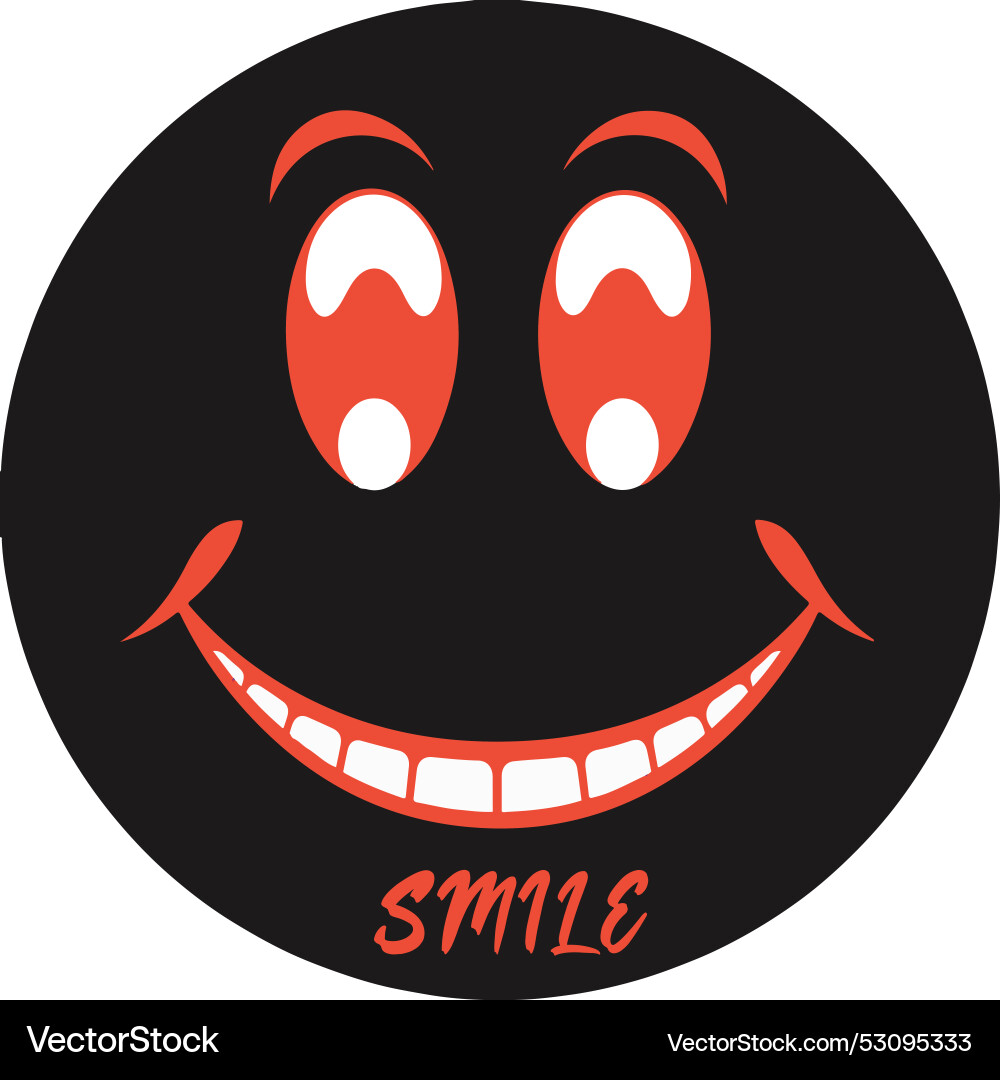 Smile style design art Royalty Free Vector Image