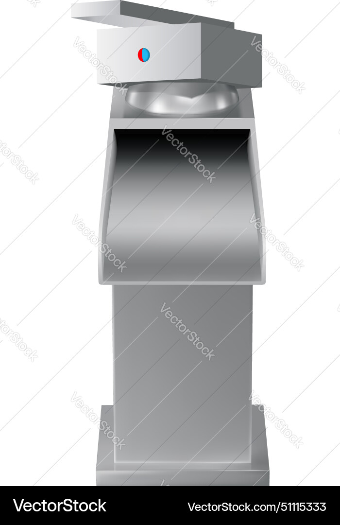 Stainless steel faucet Royalty Free Vector Image