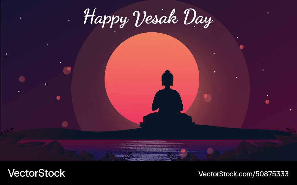 Vesak day Royalty Free Vector Image - VectorStock