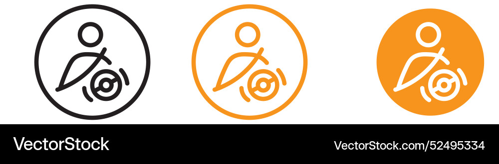 Car driver icon set transportation and mobility Vector Image