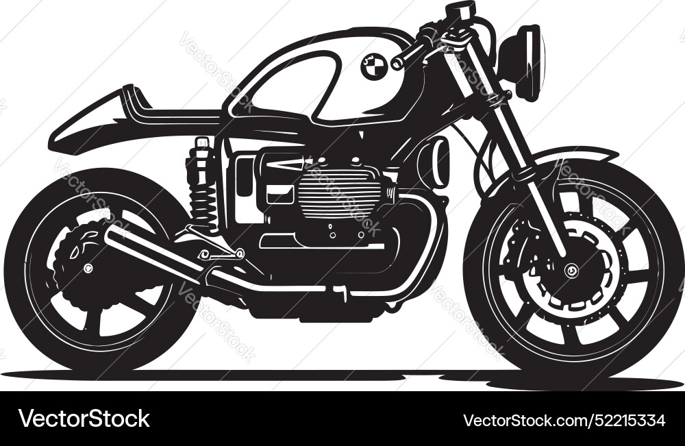 Dynamic freedom black cafe racer symbolic emblem Vector Image