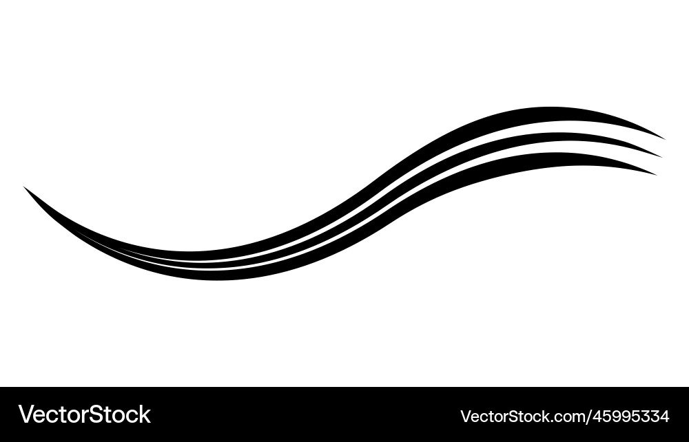 Line swash swish curly calligraphy under Vector Image
