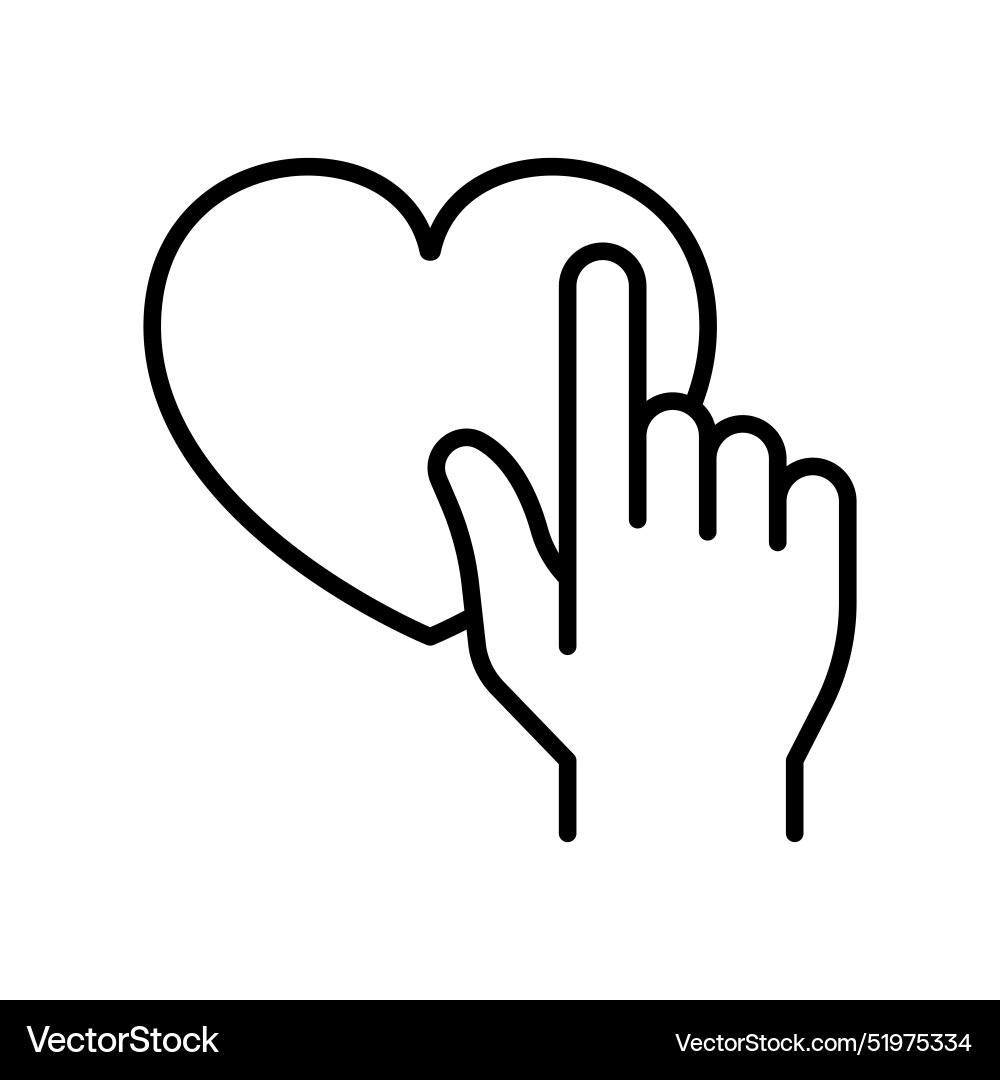 Love icon in thin line style graphic design Vector Image