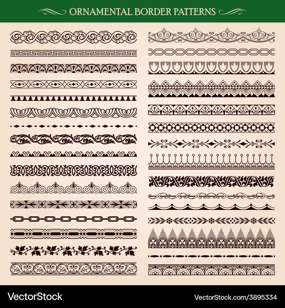 Dekorative Rahmenmuster Lizenzfreies Vektorbild