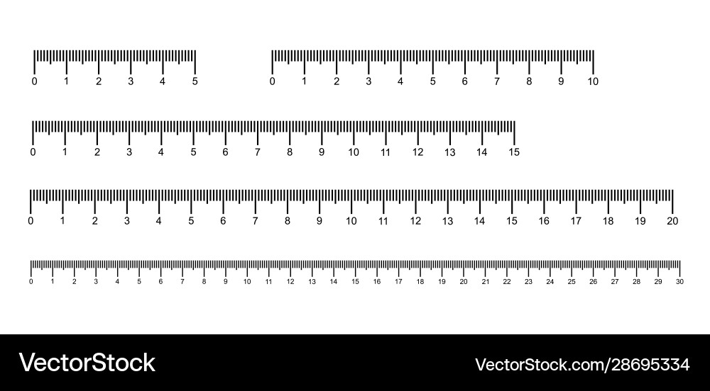 Scale for rulers ruler Royalty Free Vector Image