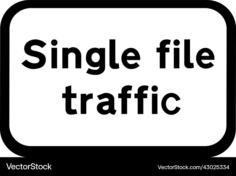 Single file traffic Royalty Free Vector Image - VectorStock