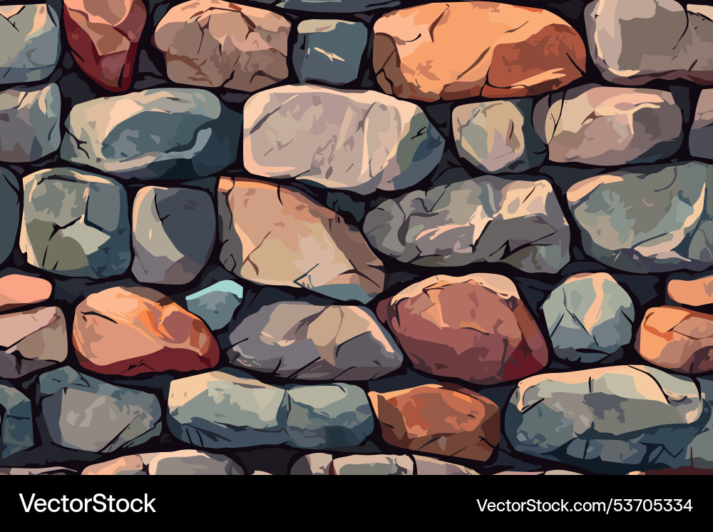 Stone floor or wall texture game background top Vector Image