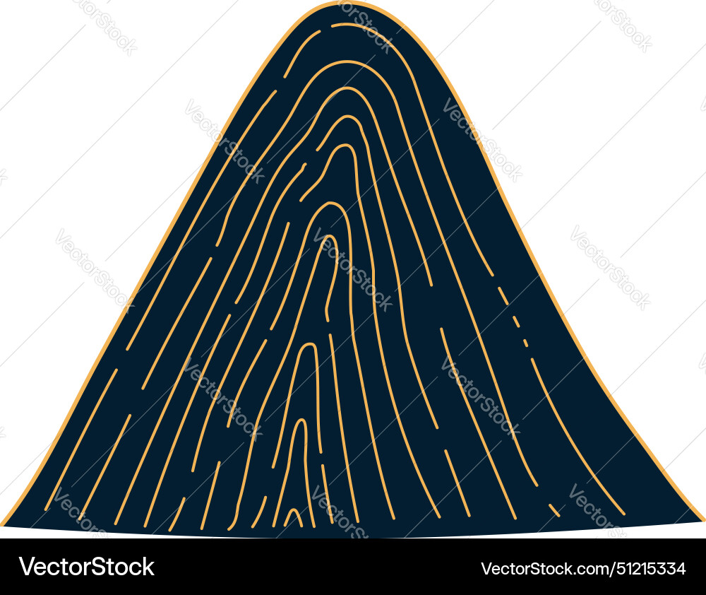Traditional asian mountain line art hand drawn Vector Image
