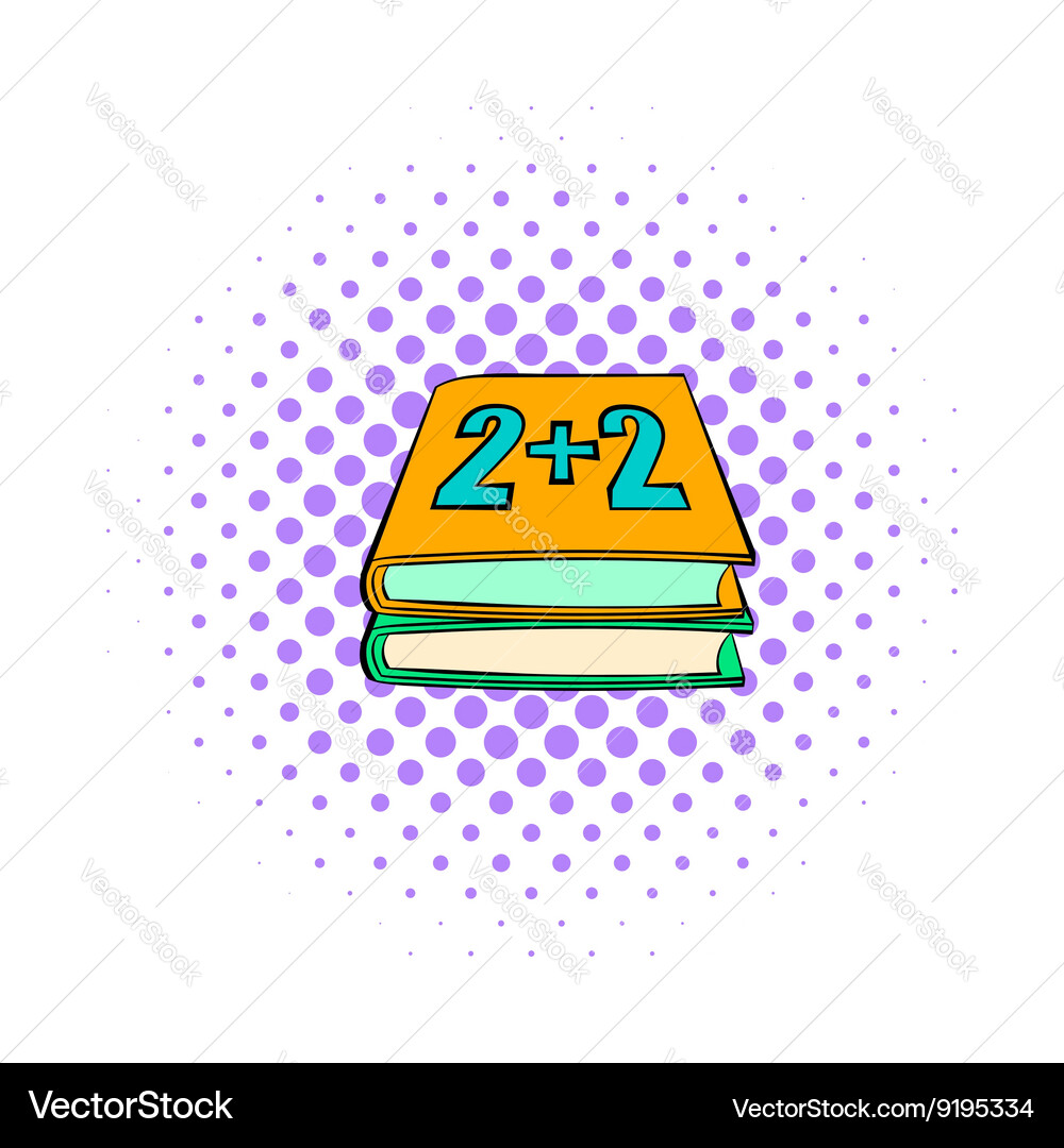 Two school textbook icon comics style Royalty Free Vector