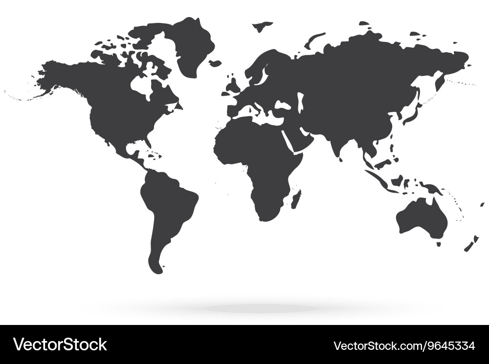 World map Royalty Free Vector Image - VectorStock