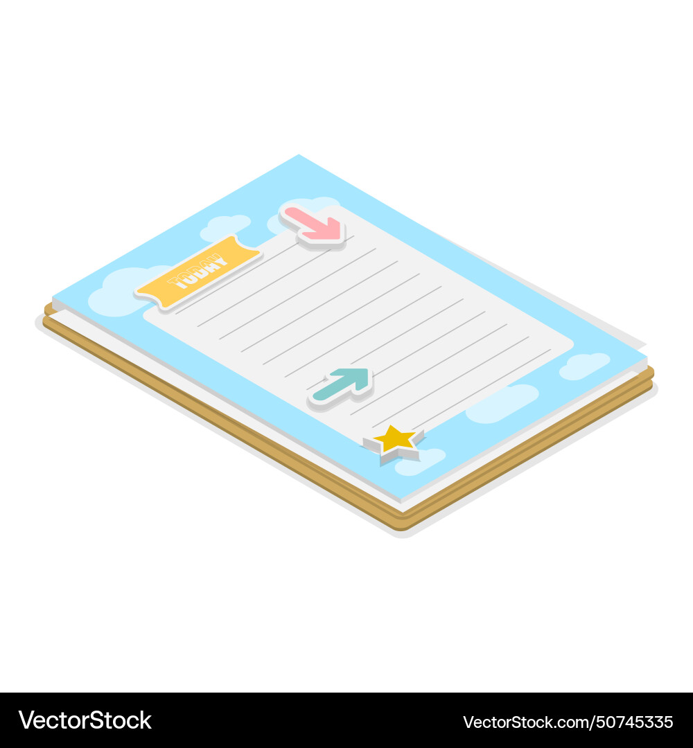 3d isometric flat set of organized Royalty Free Vector Image