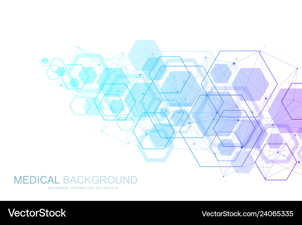 Abstract medical background dna research molecule Vector Image