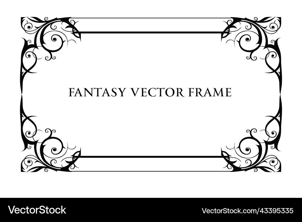 Beautiful ornamental fantasy frame Royalty Free Vector Image