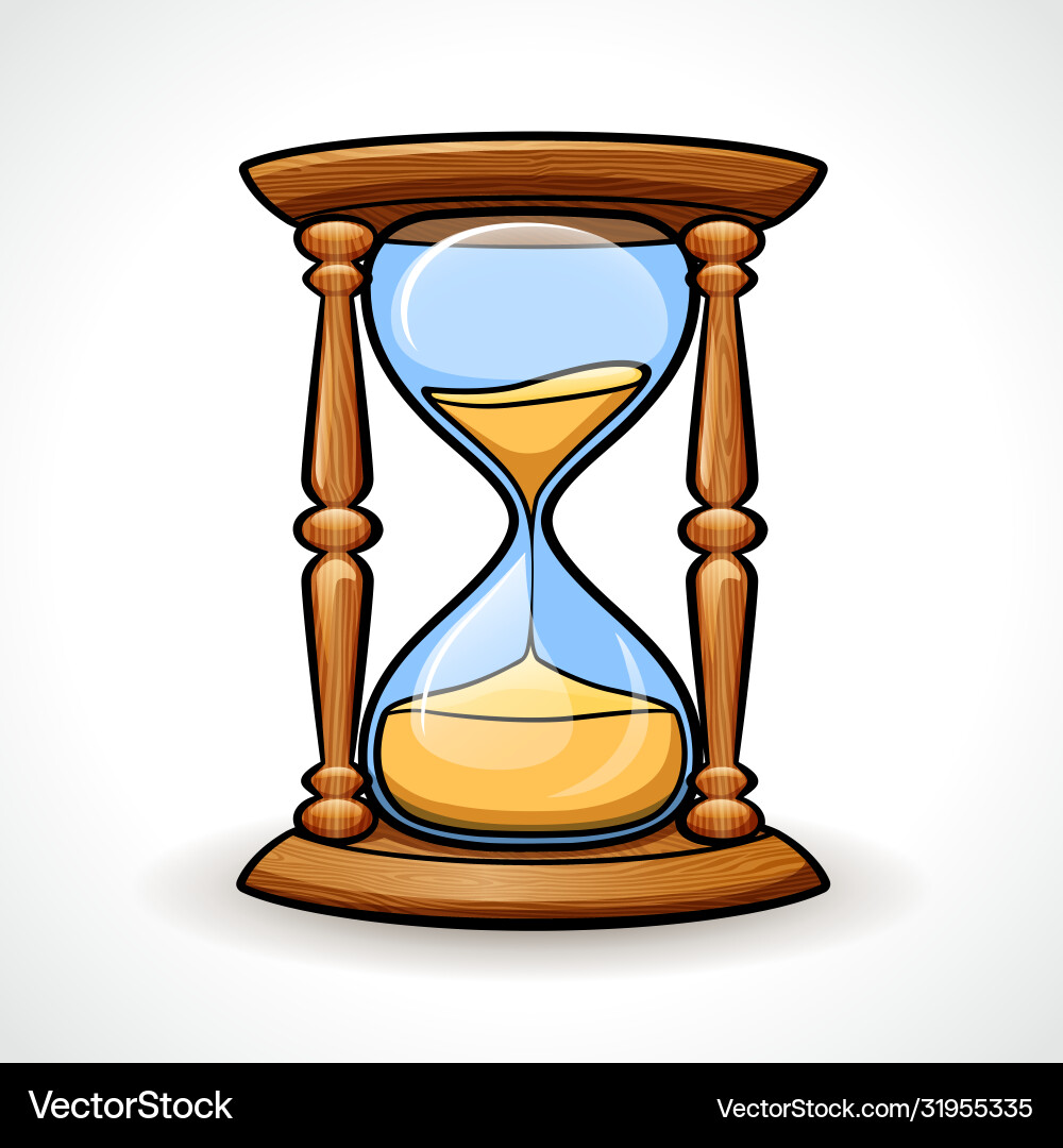 Classic Hourglass Sand Timer Royalty Free Vector Image