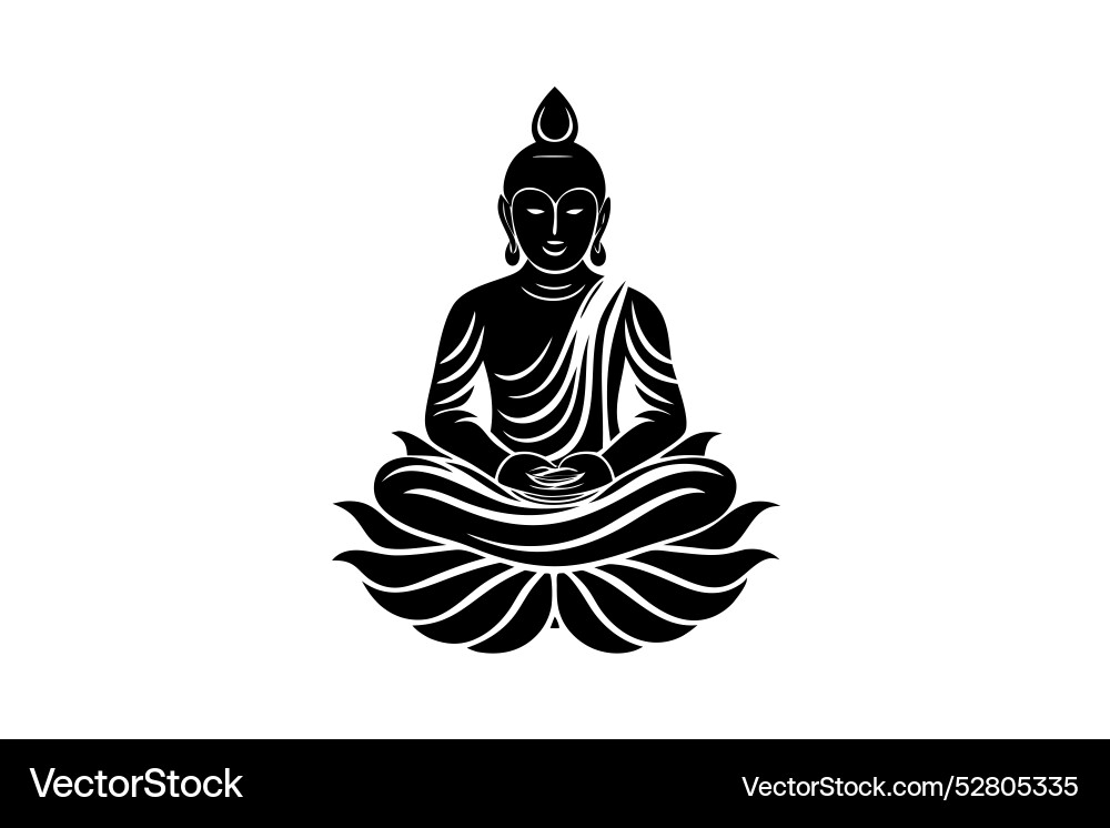 Cute buddha oriental Royalty Free Vector Image