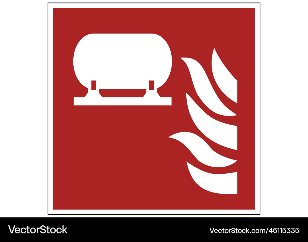 Fixed fire extinguishing installation Royalty Free Vector