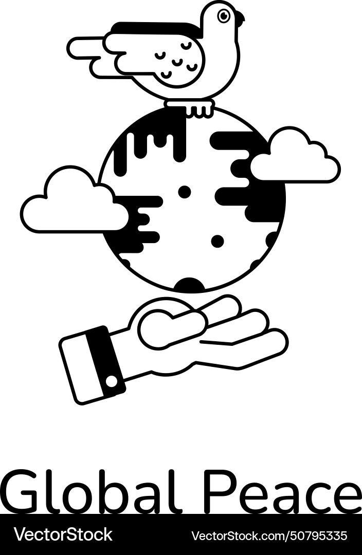 Global peace Royalty Free Vector Image - VectorStock