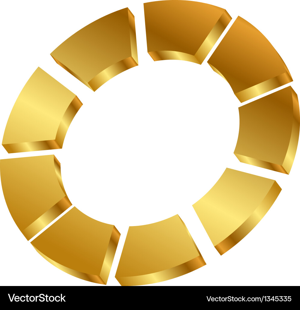 Gold cycle icon Royalty Free Vector Image - VectorStock