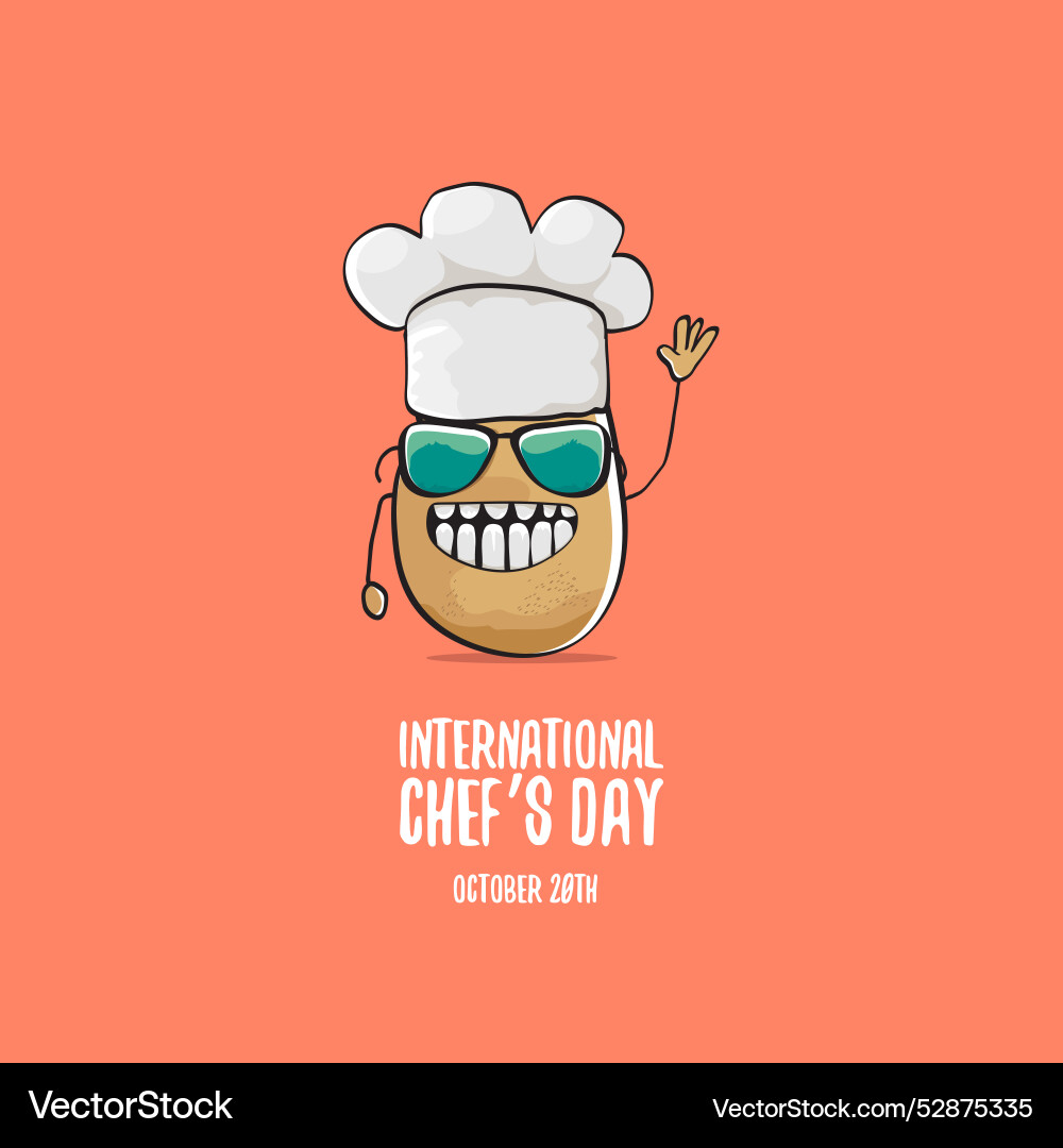 International chef day greeting card Royalty Free Vector