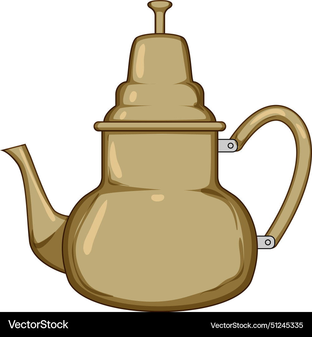 Kettle arabic tea pot cartoon Royalty Free Vector Image
