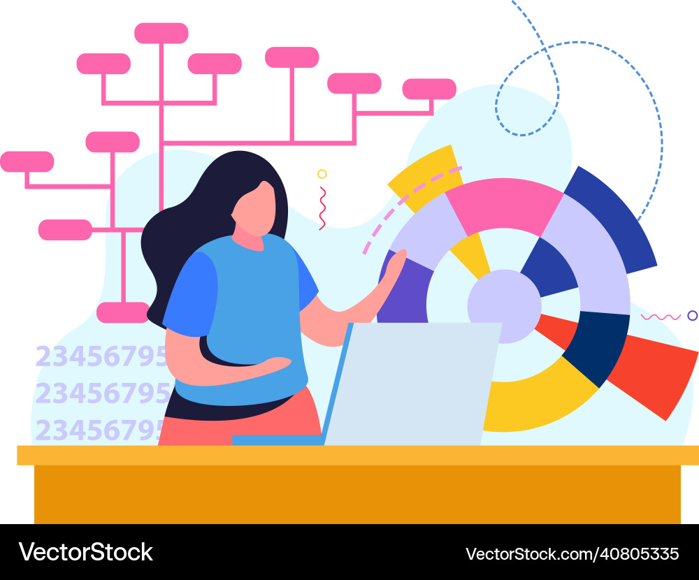 Mind behavior flat background Royalty Free Vector Image