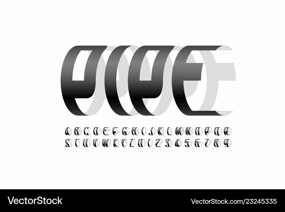 Tube Pipe Font Vector Images (over 220)
