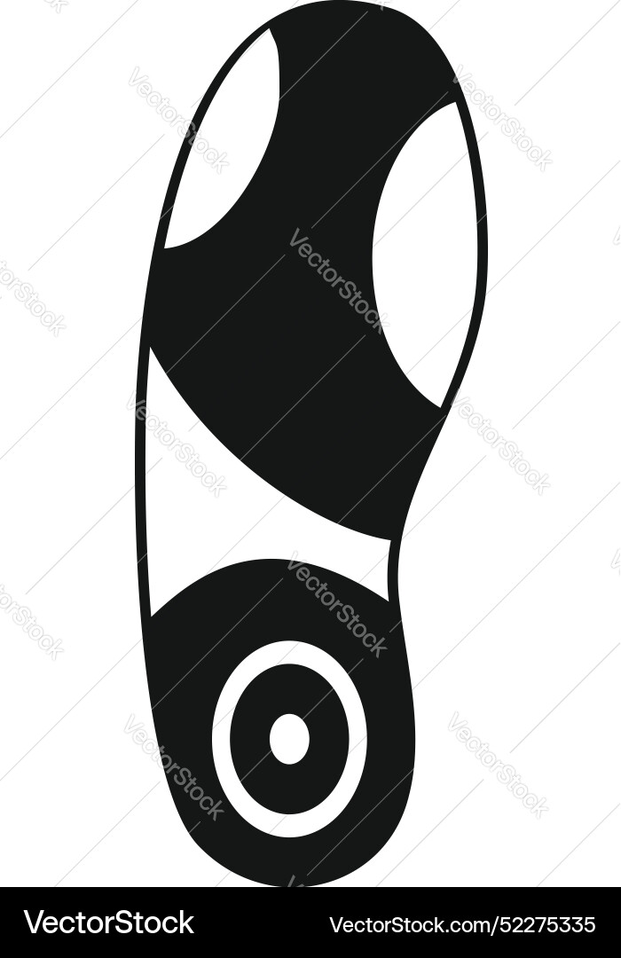 Orthopedic insole with heel and arch support icon Vector Image