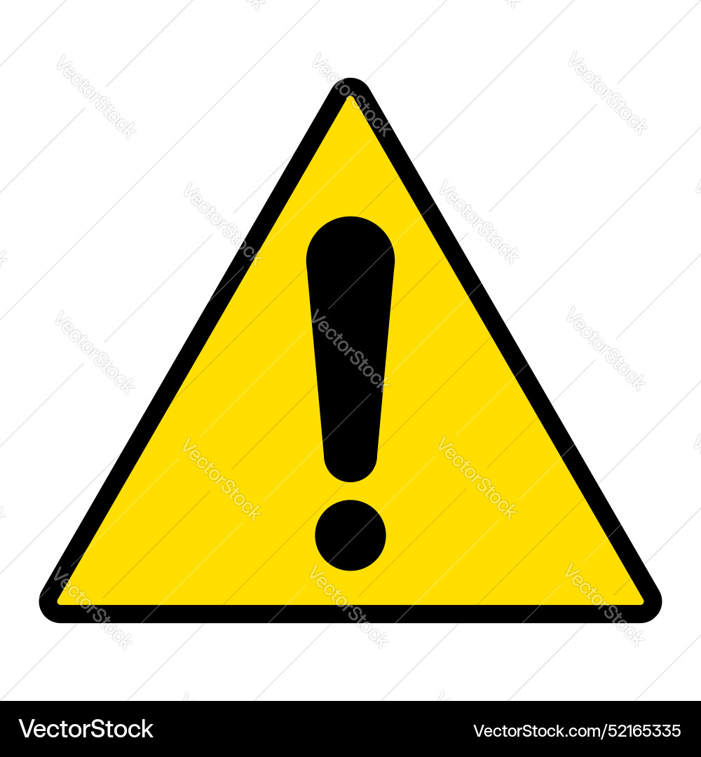 Other danger ahead sign exclamation mark Vector Image