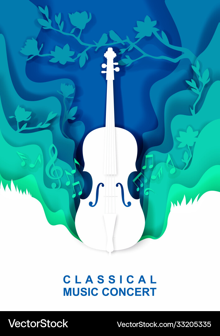 Paper Cut Music Concert Royalty Free Vector Image