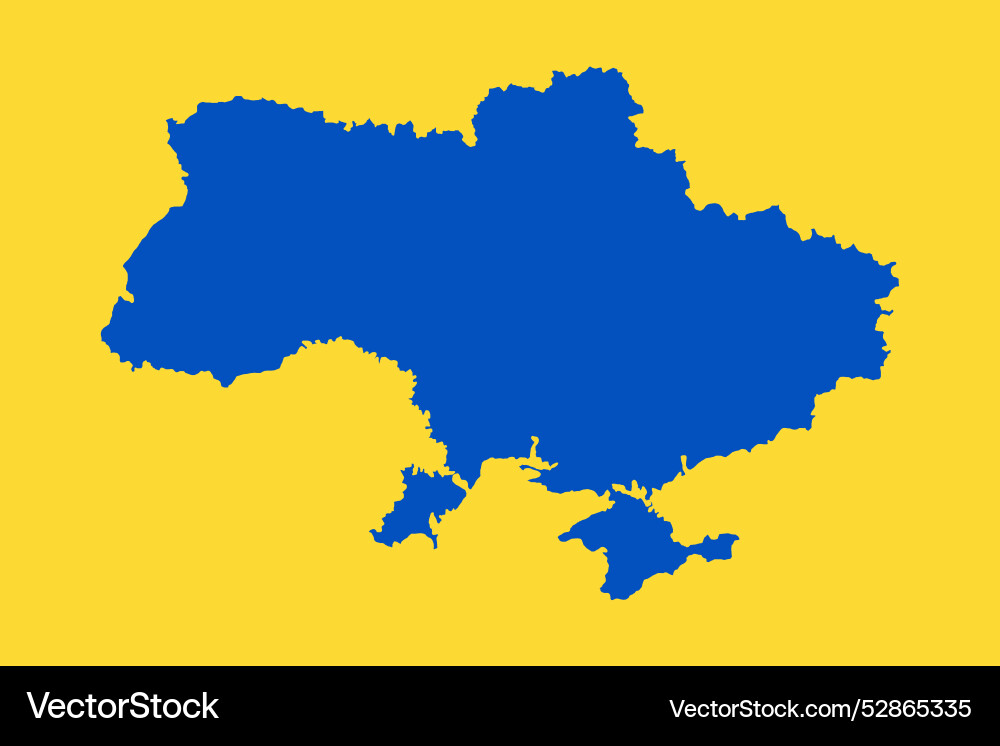 Ukraine country map european countries Royalty Free Vector