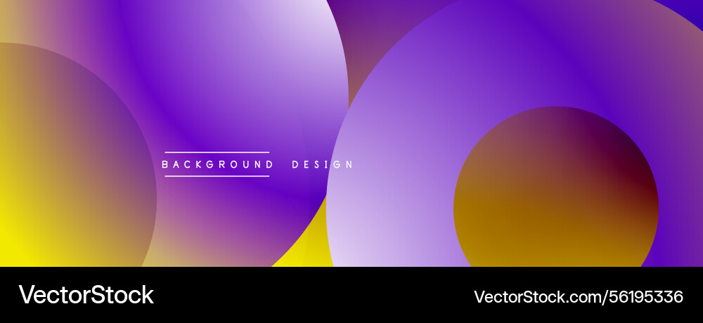 Abstract background features overlapping circles Vector Image