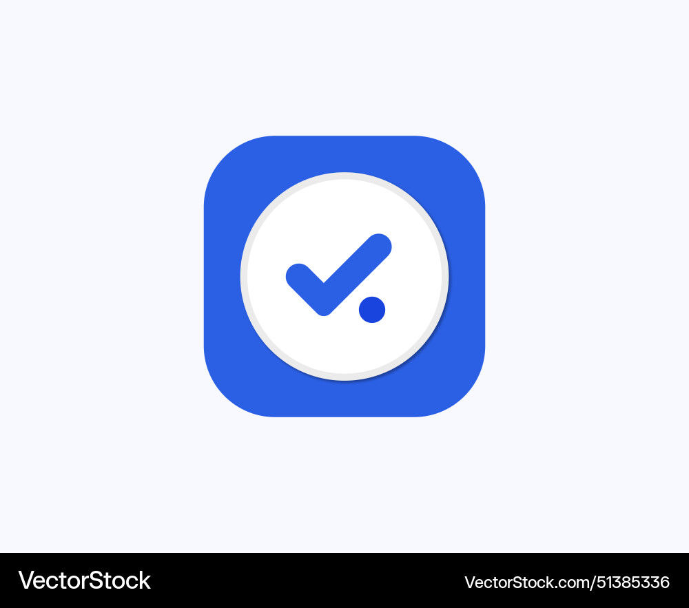 Check mark logo and checked right click icon Vector Image