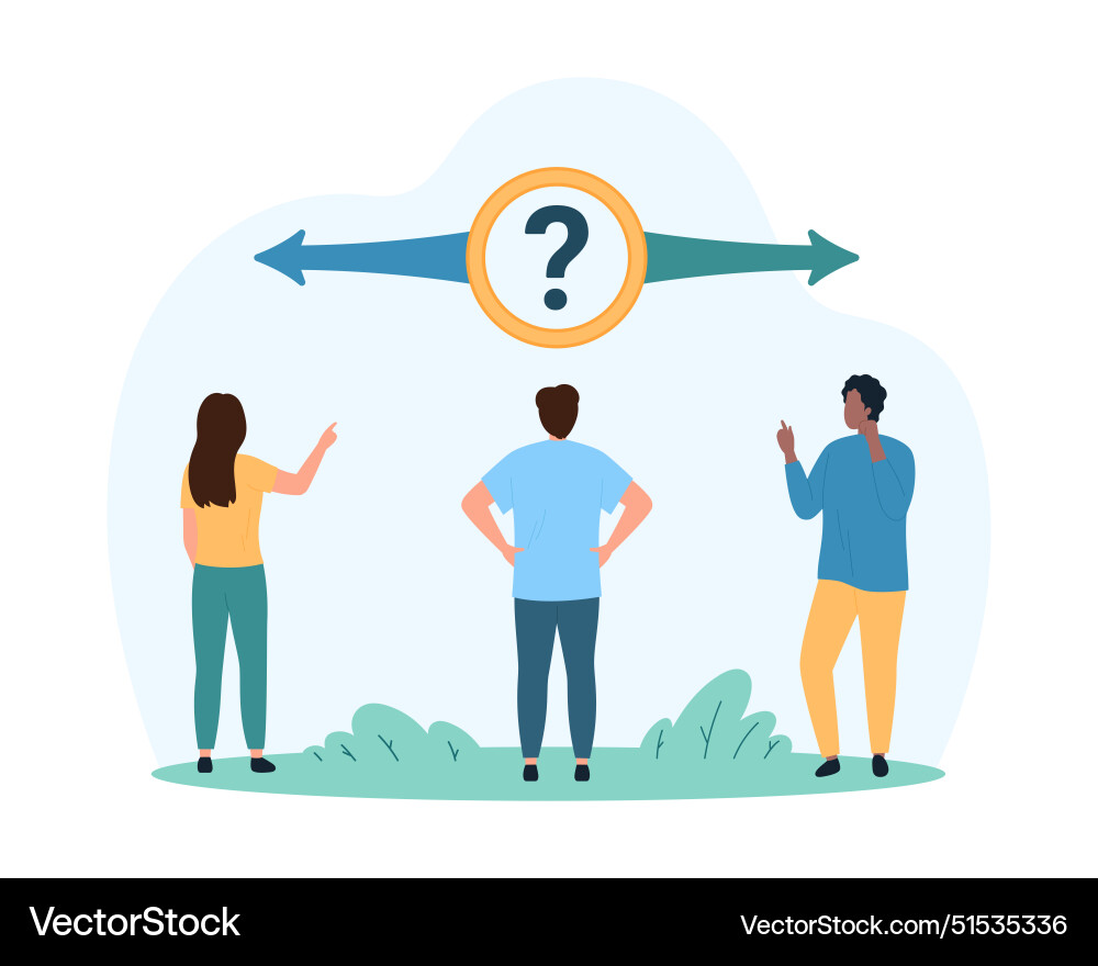 Choose a answer to question from two alternative Vector Image