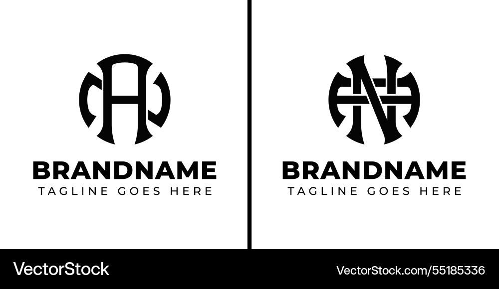 Letters an and na monogram logo suitable Vector Image