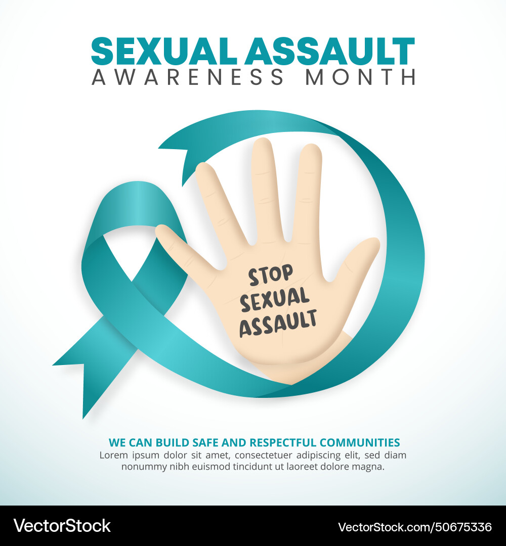 Square sexual assault awareness month background Vector Image