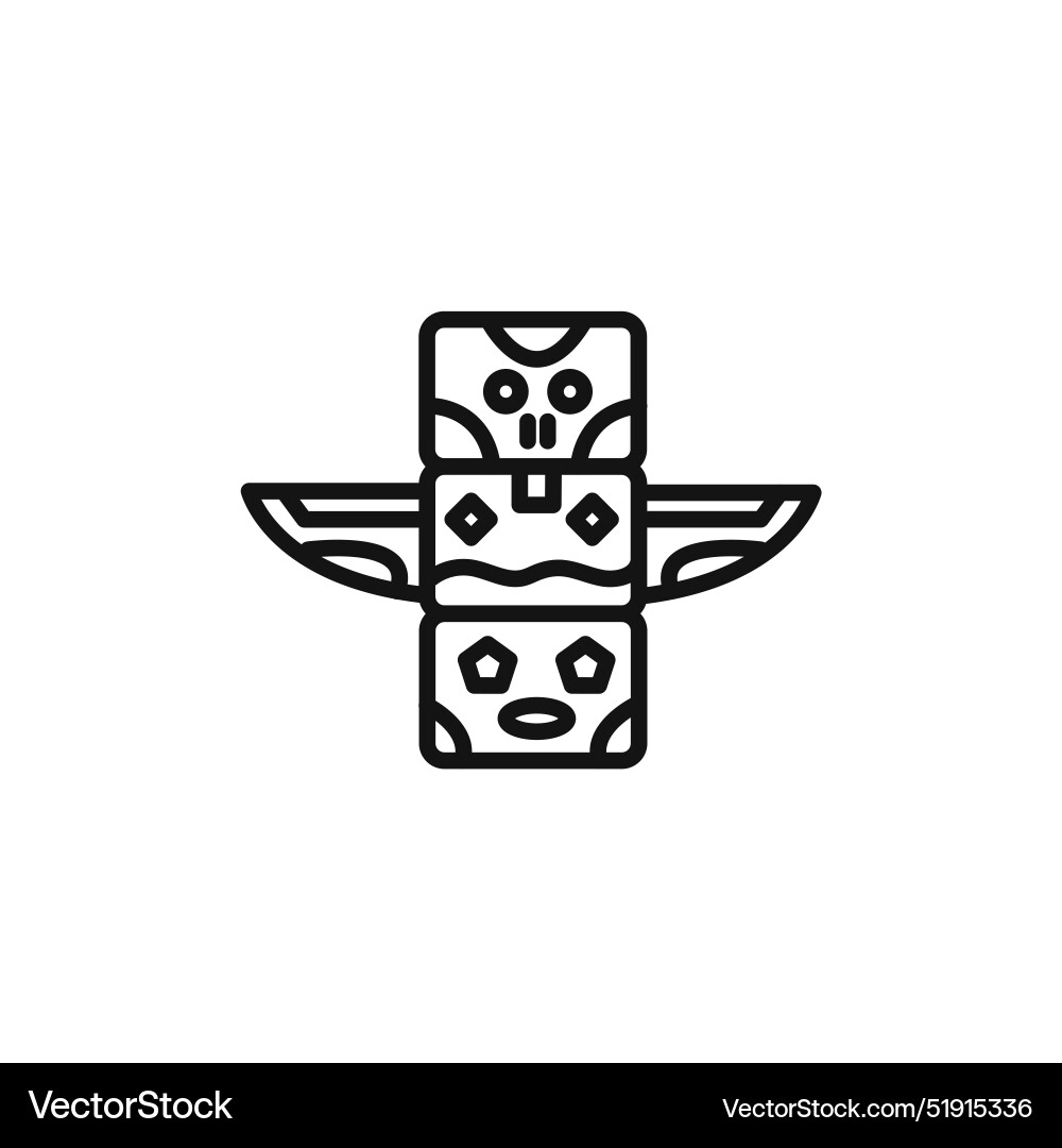 Totem icon set collection for web Royalty Free Vector Image