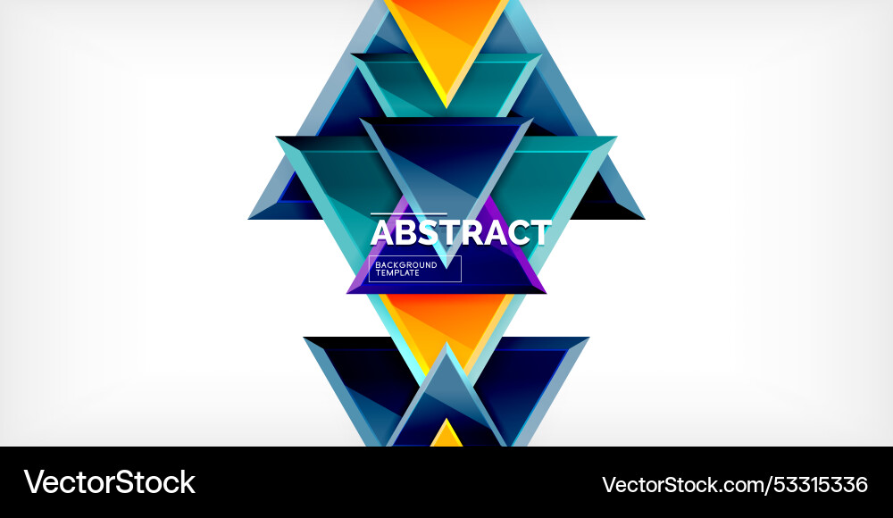 Triangle glass shapes geometric abstract Vector Image