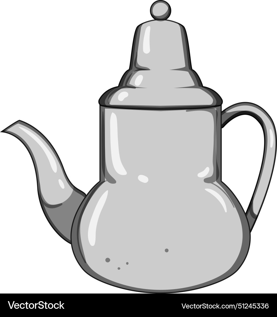 Turkish arabic tea pot cartoon Royalty Free Vector Image