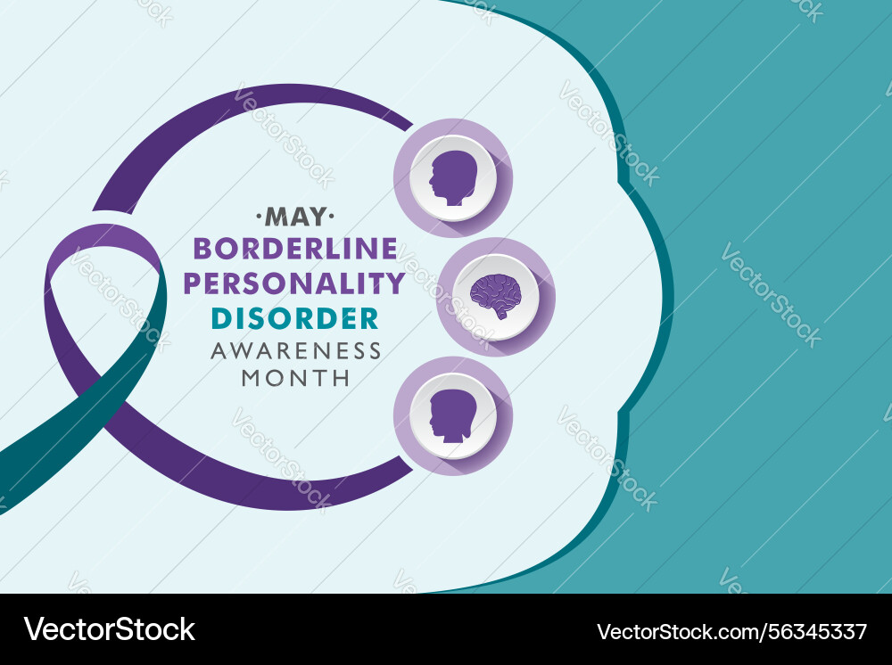 For borderline personality disorder Royalty Free Vector