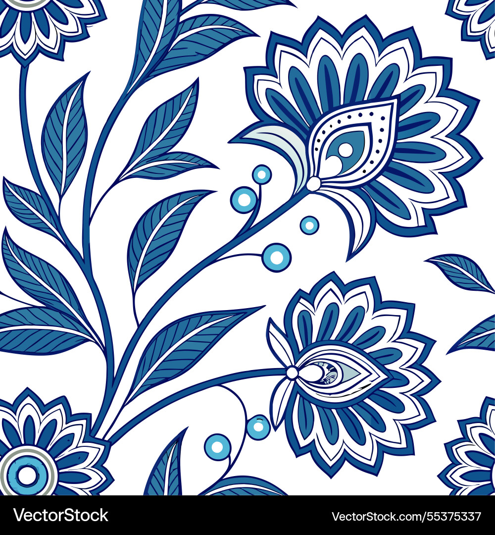 Moroccan floral geometric seamless tile pattern Vector Image