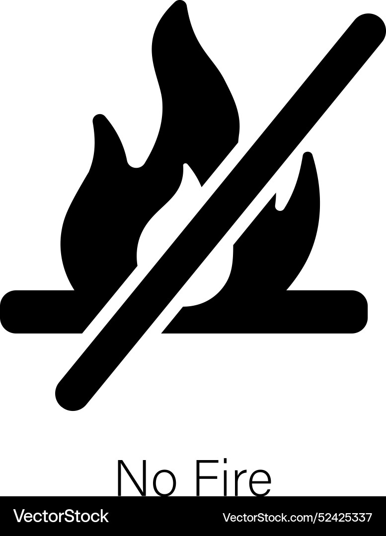 No fire Royalty Free Vector Image - VectorStock