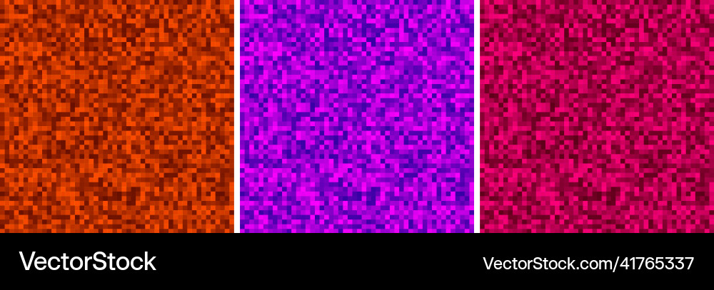 Pixel backgrounds set pattern Royalty Free Vector Image