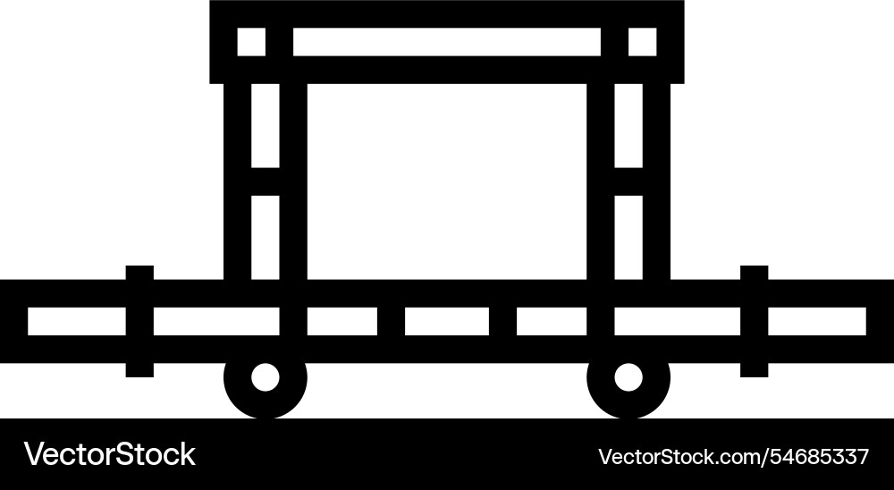 Pull up bar fitness tool line icon Royalty Free Vector Image