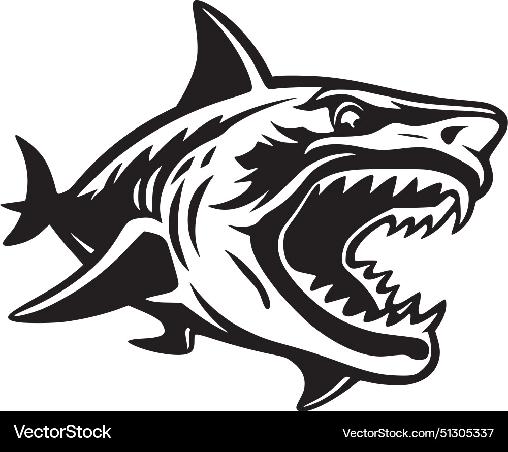 Shark - minimalist and simple silhouette Vector Image