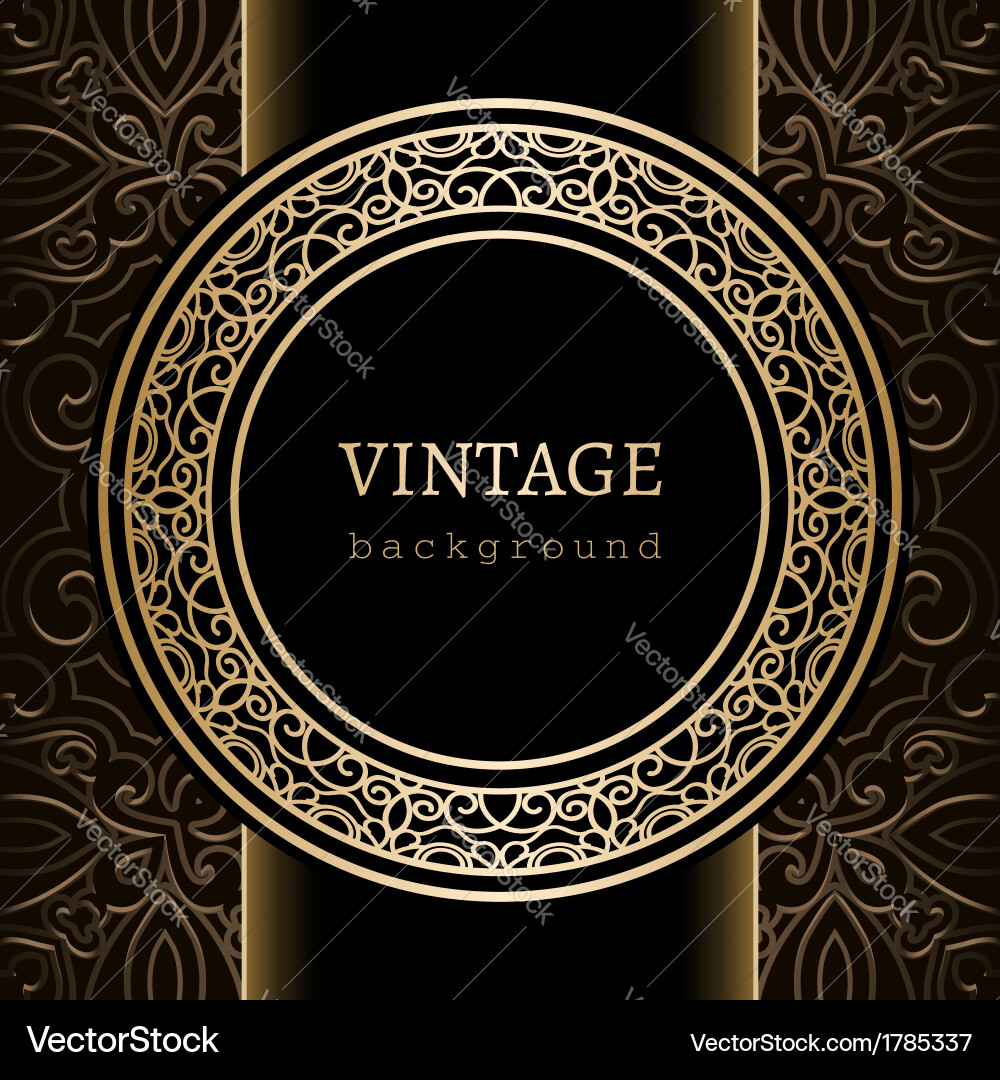 Vintage gold background Royalty Free Vector Image