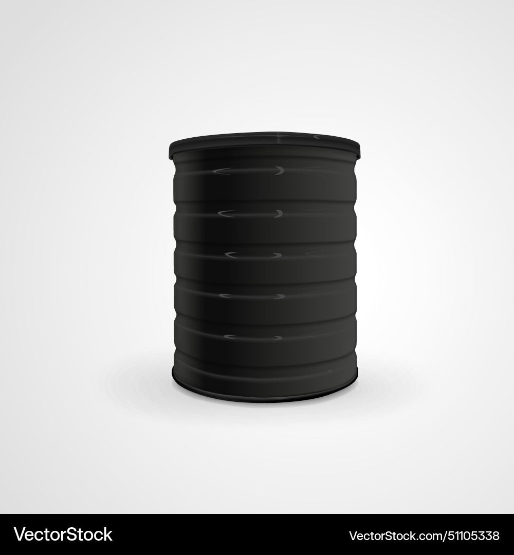 Blank metal can Royalty Free Vector Image - VectorStock