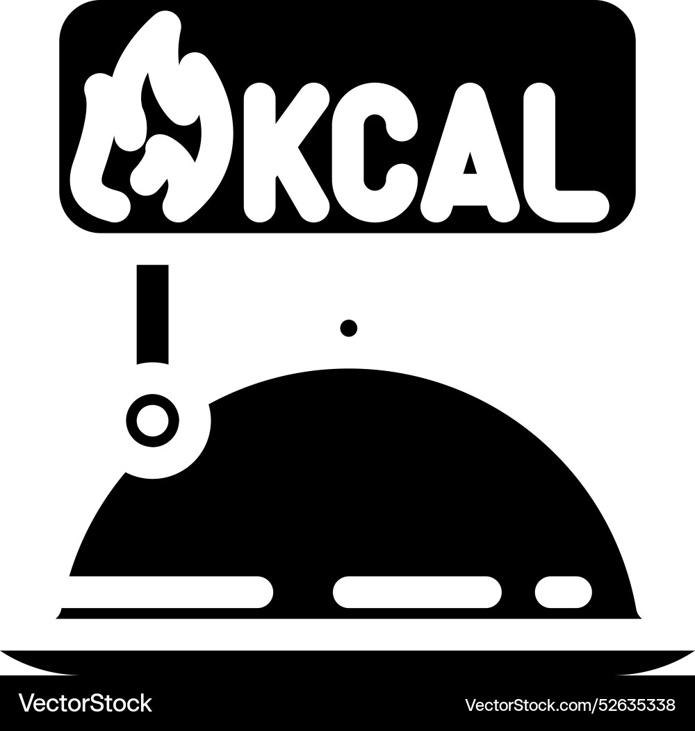 Caloric intake obesity overweight glyph icon Vector Image